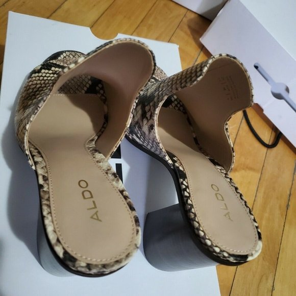 Aldo | Shoes | Aldo Womens Legossa Snake Embossed Heeled Sandal | Poshmark